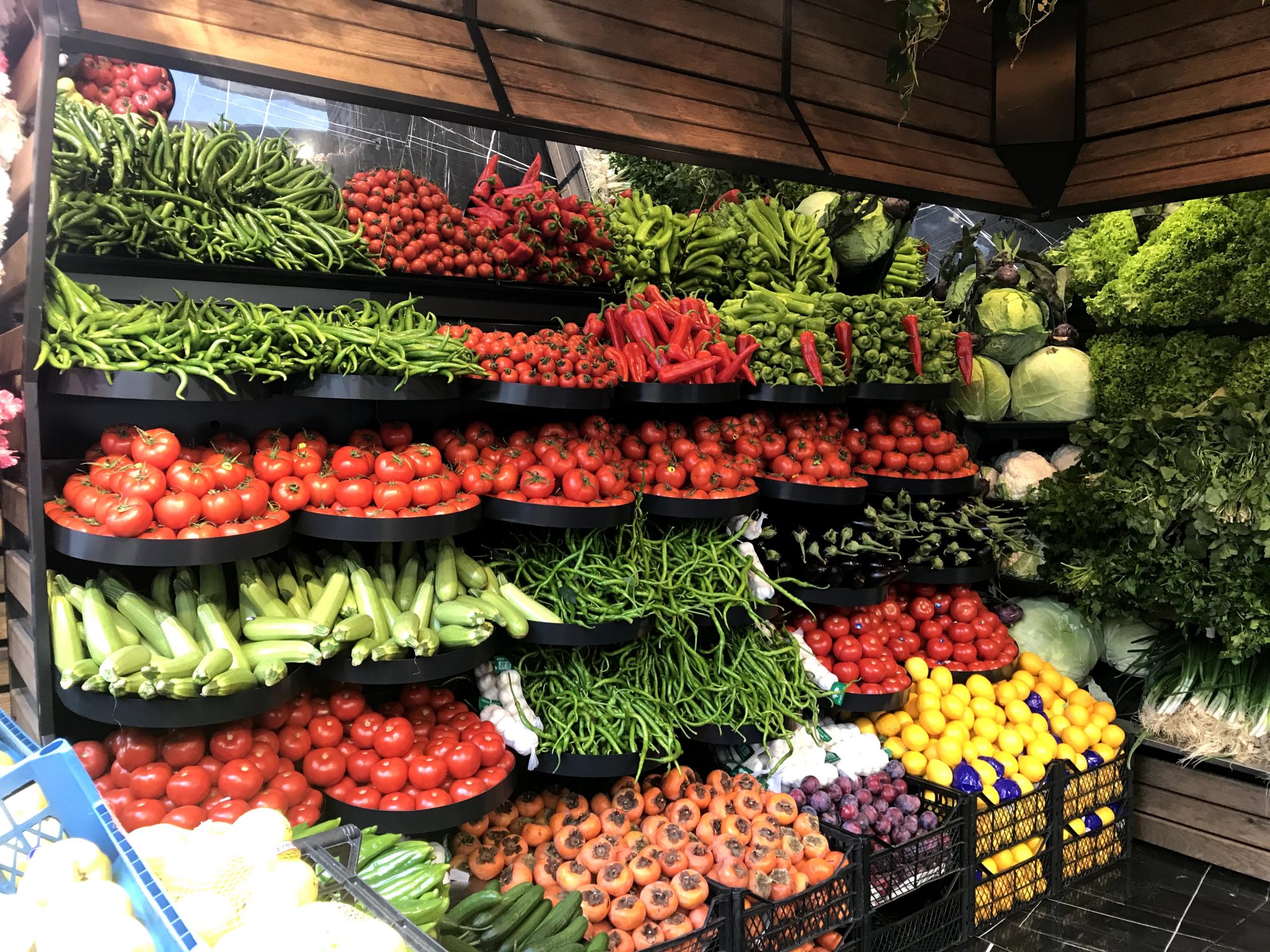 Tablalı Asmalı Manav Tezgahı – Manav Reyonu